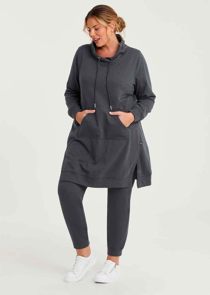 Shop Plus Size Taper Leg Trackpant, Grey | Taking Shape AU