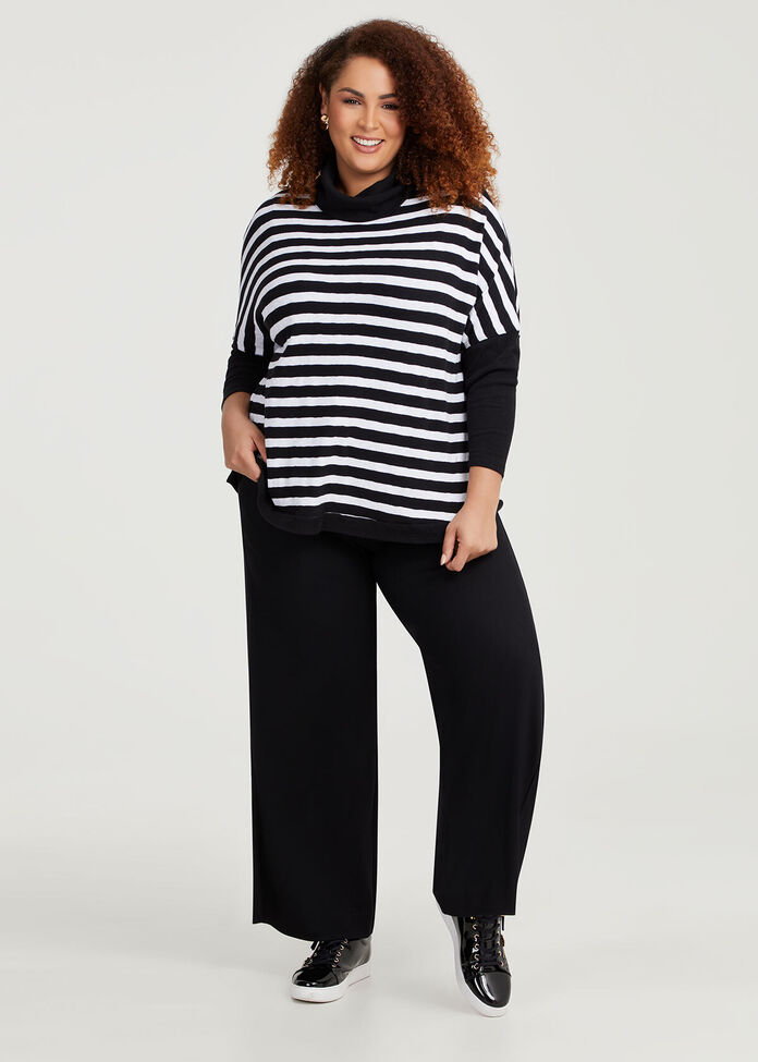Shop Plus Size Rib Stripe Cowl Neck Tunic, Stripes | Taking Shape AU