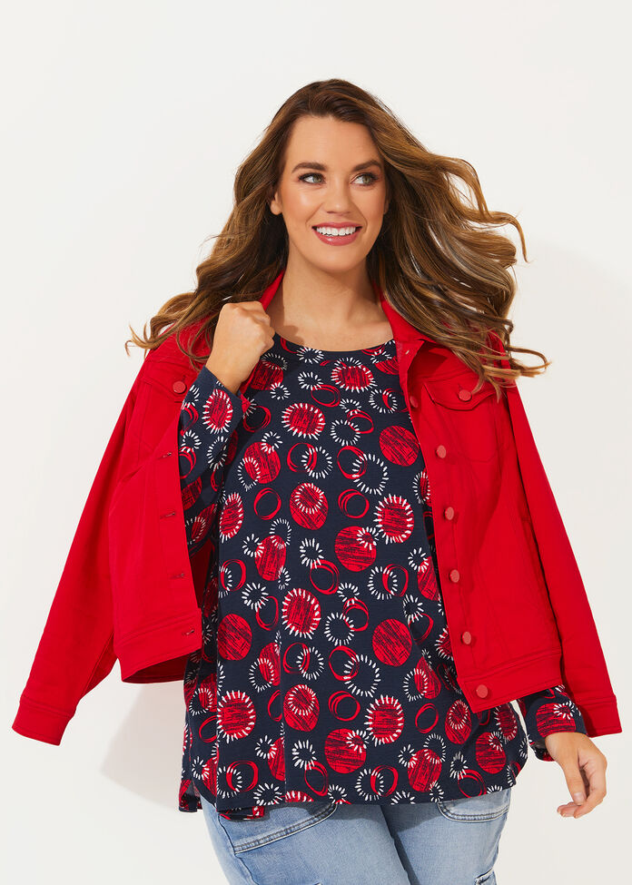 Shop Plus Size Cotton Abstract Spot Top, Multi | Taking Shape AU