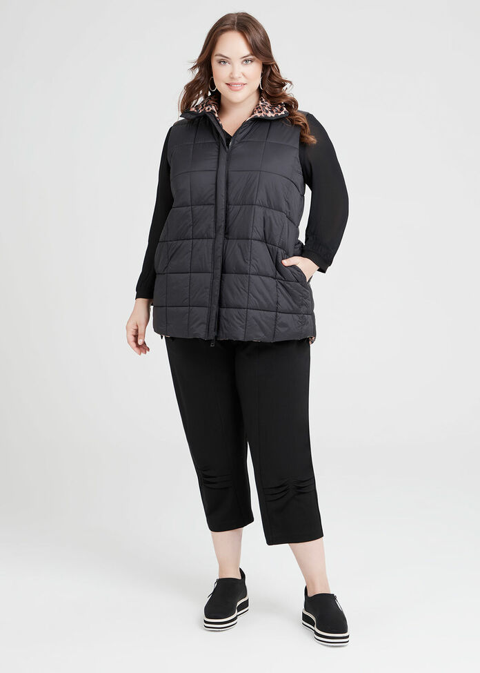 Shop Plus Size Reversible Chloe Puffa Vest, Black | Taking Shape AU