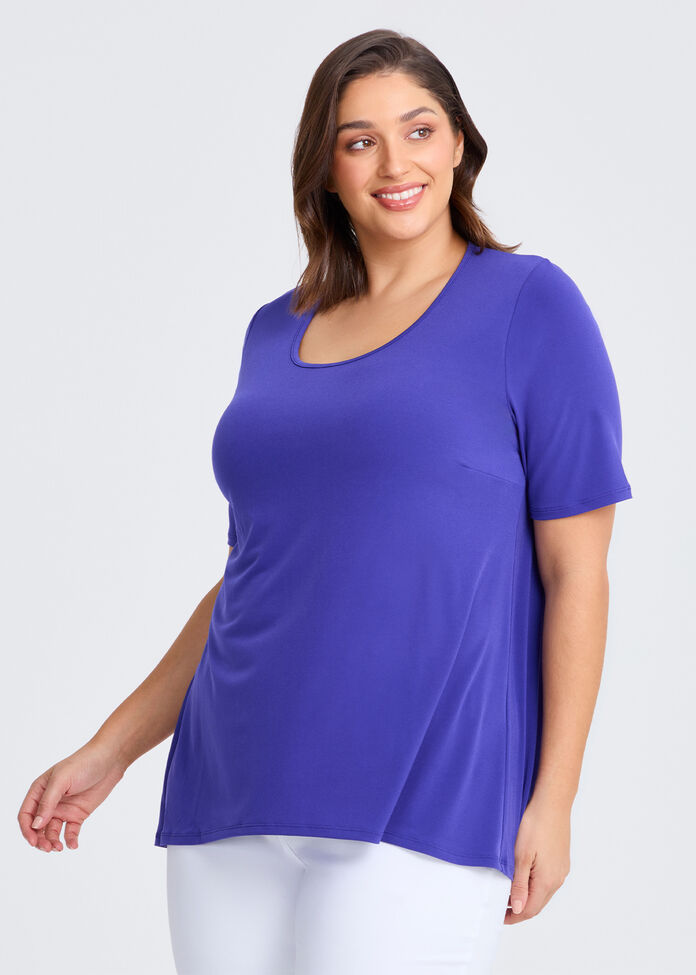 Shop Plus Size Strive Scoop Neck Top, Purple | Taking Shape AU