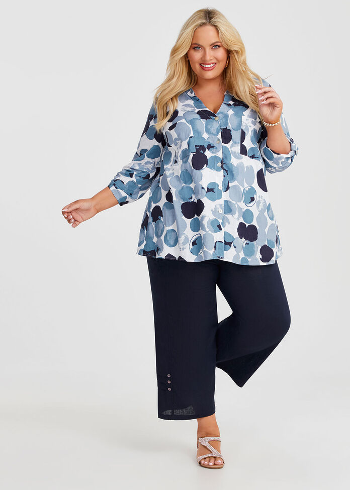 Shop Plus Size Spot Linen Bamboo Shirt, Spots | Taking Shape AU