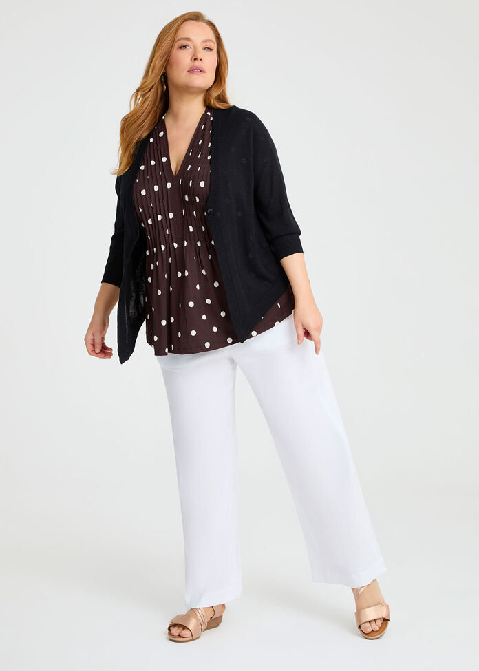 Shop Plus Size Polka Dot Pintuck Natural Top, Spots | Taking Shape AU