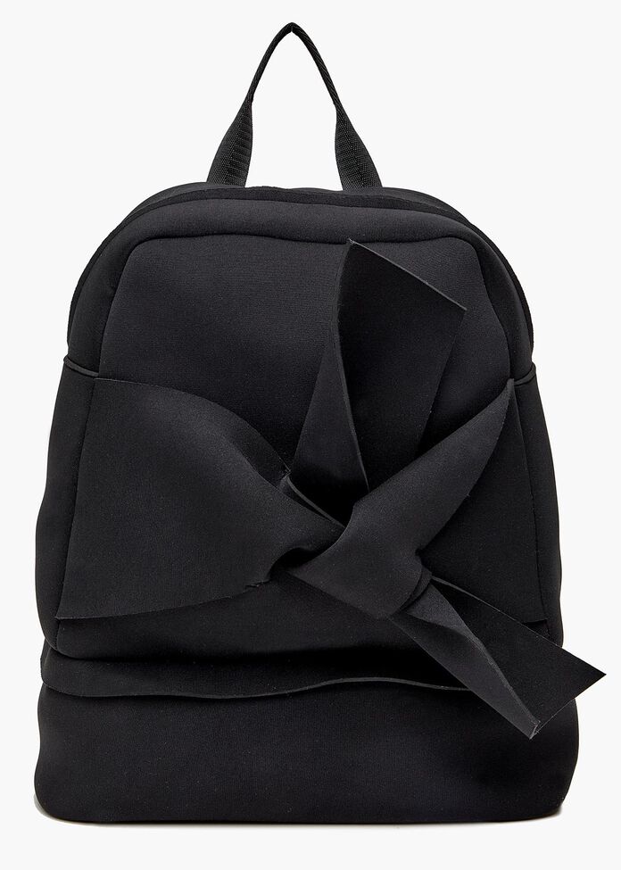 Shop Black Bow Compartment Backpack in Black | Accessories | Taking ...