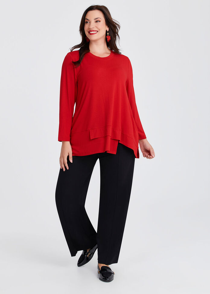 Shop Plus Size Wiseguy Natural Angle Top, Red | Taking Shape NZ