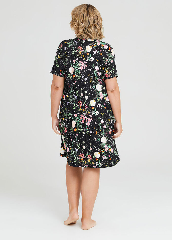 Shop Plus Size Bamboo Floral Spots Nightie in Multi | Taking Shape AU