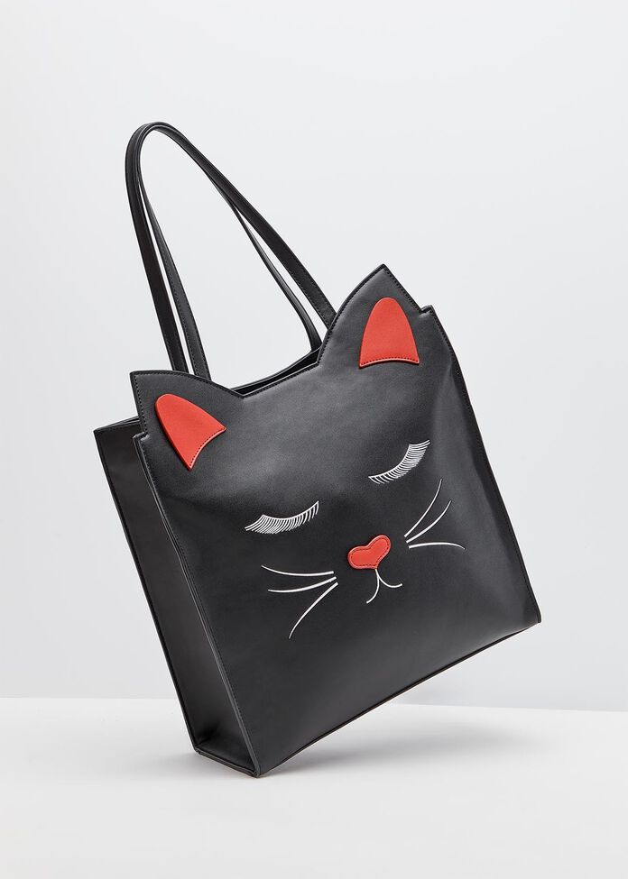 Shop Cat Face Handbag in Black | Accessories | Taking Shape AU