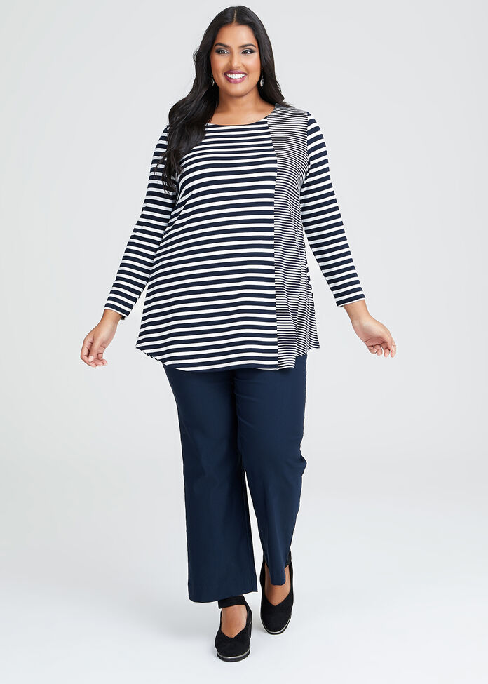 Shop Plus Size Bamboo Multi Stripe Top, Multi | Taking Shape AU