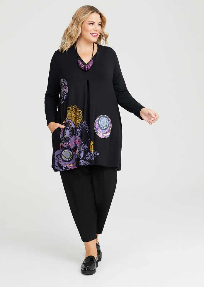Shop Plus Size Mystify Me Natural Tunic, Black | Taking Shape AU