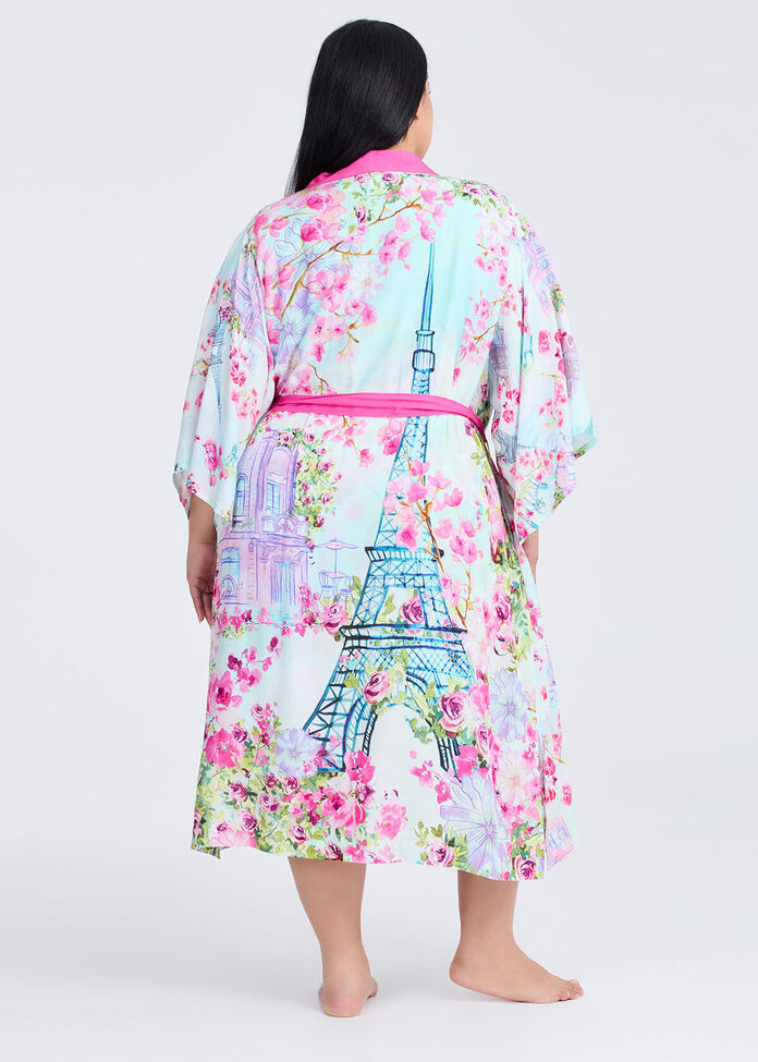 Shop Plus Size Paris Bloom Robe, Multi | Taking Shape NZ