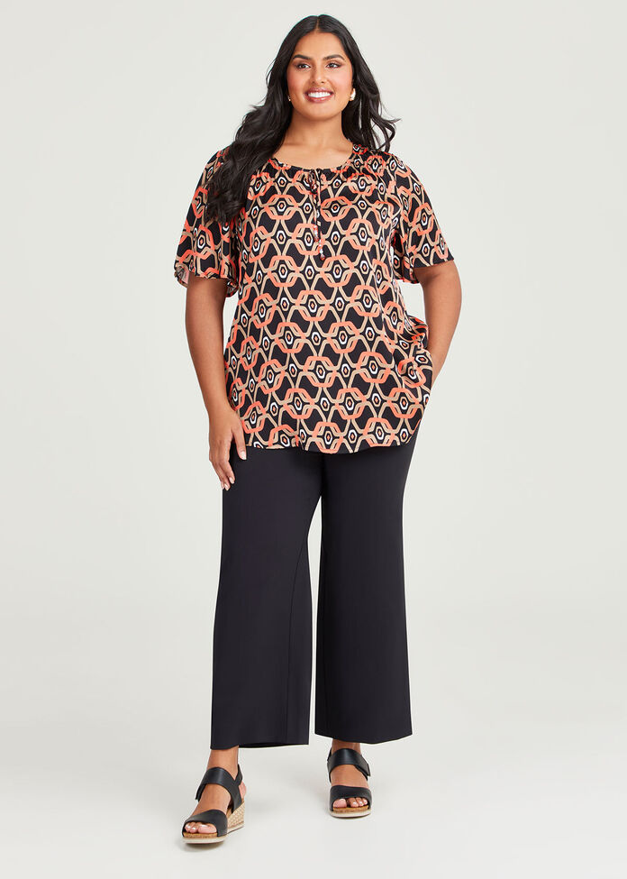 Shop Plus Size Geo Satin Natural Tunic, Multi | Taking Shape AU