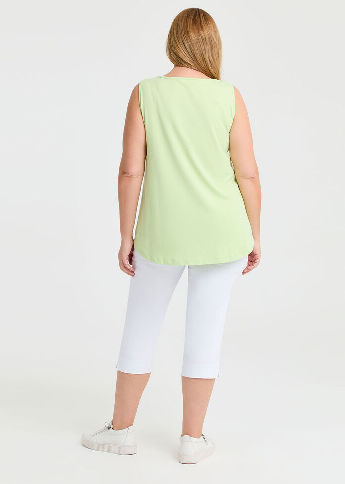 Shop Plus Size Good Earth Australian Cotton Element Tank, Green ...