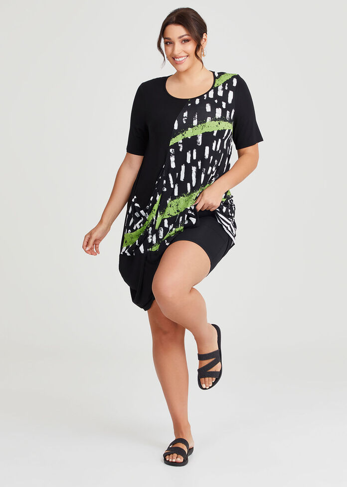 Shop Plus Size Spliced Angled Bamboo Dress, Multi | Taking Shape AU