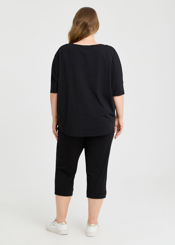 Shop Plus Size Pima Cotton Traveller Top, Black | Taking Shape HK