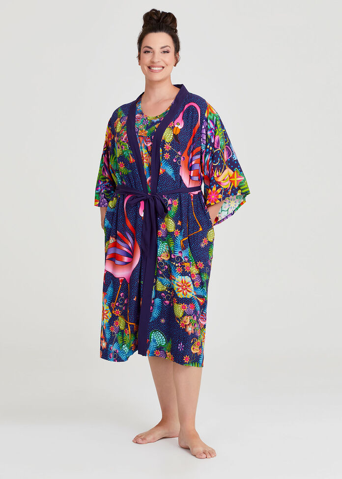 Shop Plus Size Flamingo Love Robe, Multi | Taking Shape AU