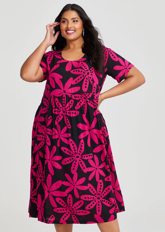 Shop Plus Size Natural Pocket Midi Dress, Multi | Taking Shape AU