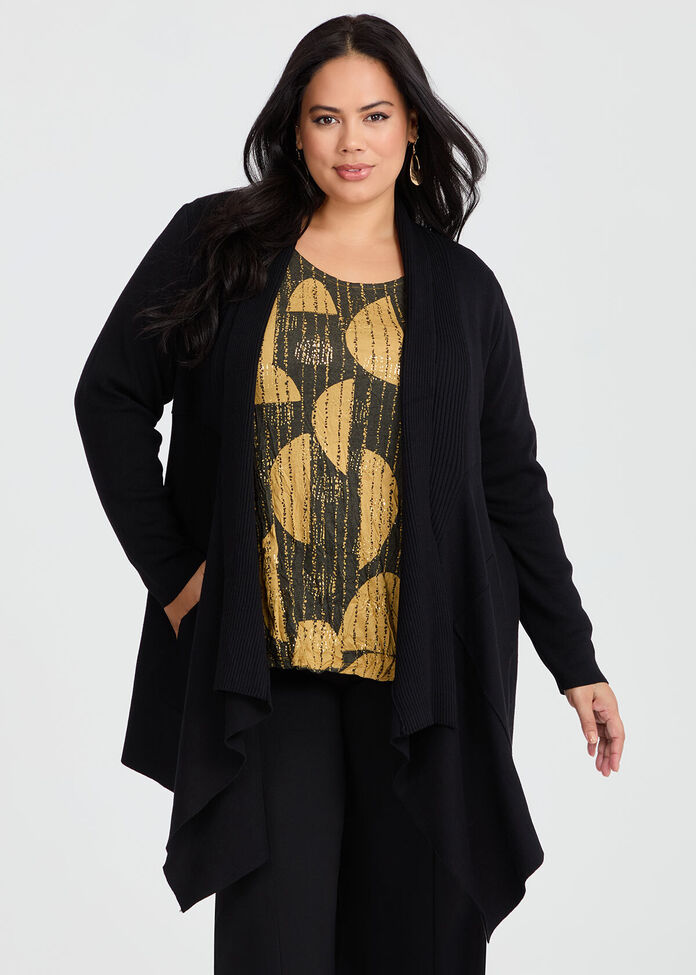 Shop Plus Size Drape Bamboo Knit Cardigan, Black | Taking Shape AU