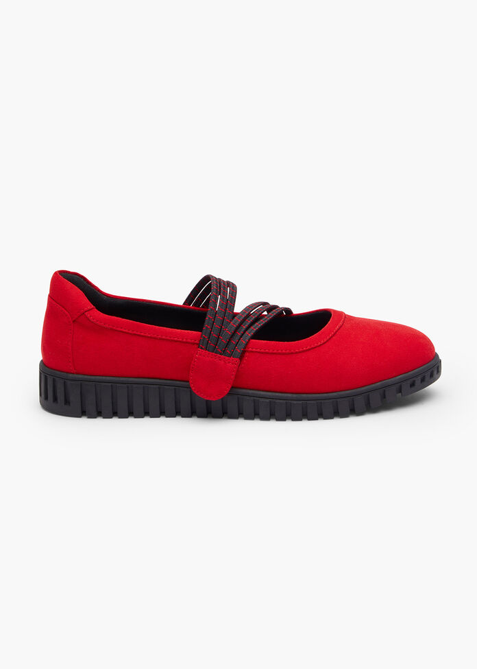 Shop Red Elastic Flex Mary Jane | Comfortable Shoes | Taking Shape NZ