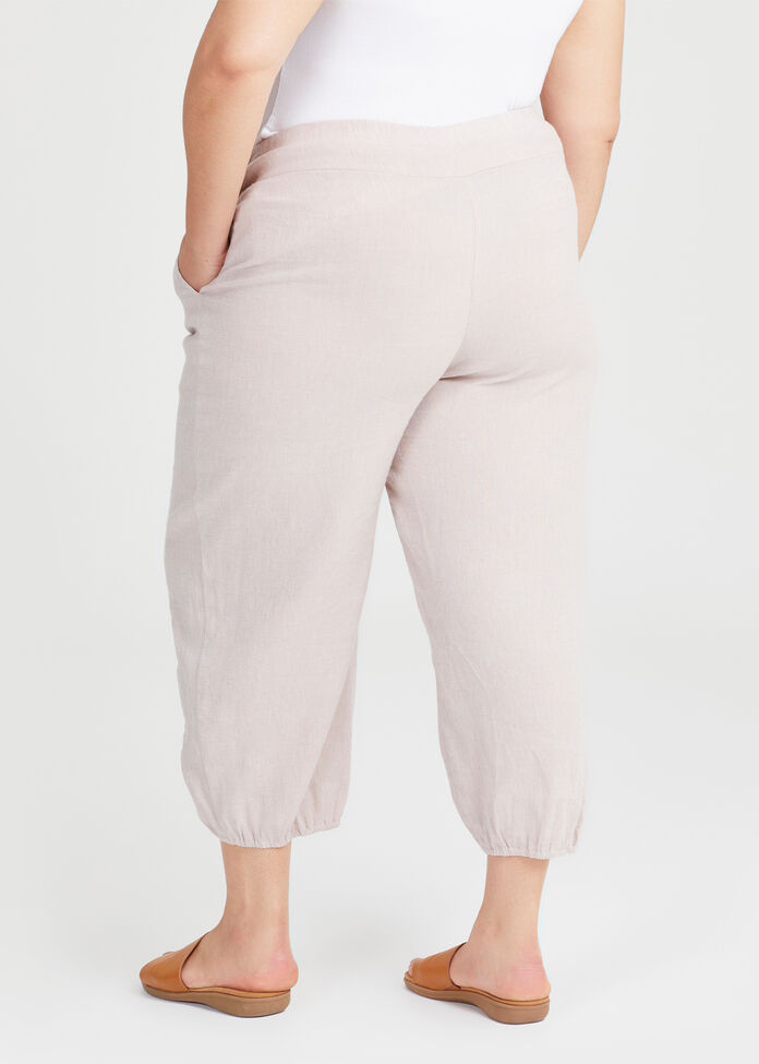 Petite Lantern Linen Crop Pant: Plus Size | Taking Shape AU