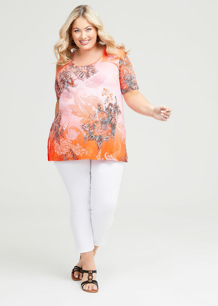 Shop Plus Size Paisley Natural Print Top, Multi | Taking Shape AU