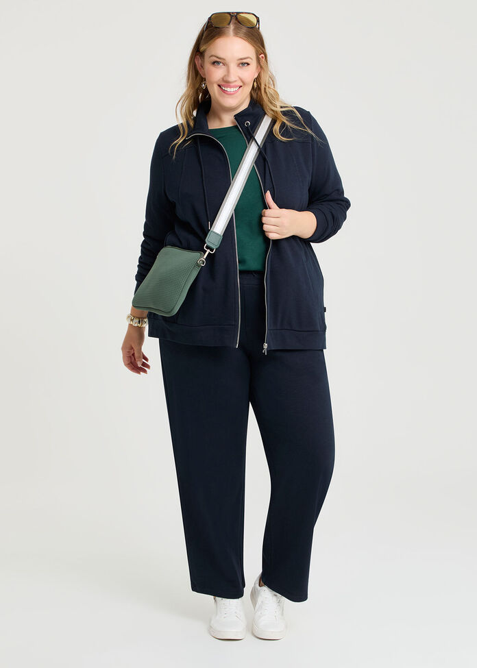 Shop Plus Size Funnel Neck Active Jacket, Navy | Taking Shape AU