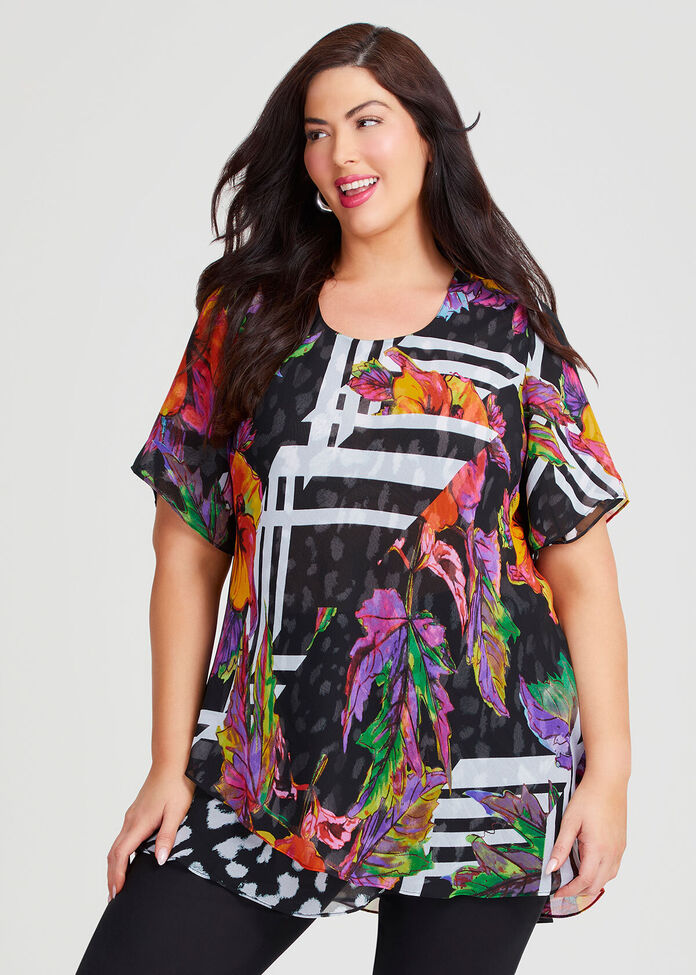 Shop Plus Size Reversible Travel Tunic, Multi | Taking Shape AU