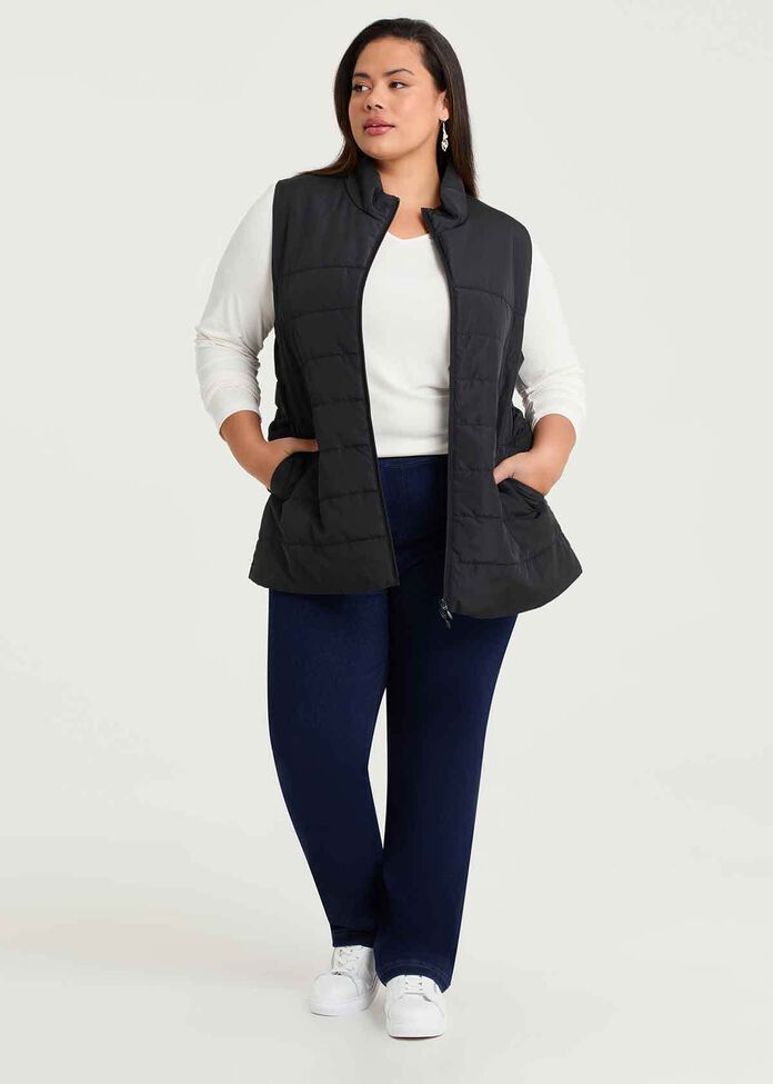Shop Plus Size Puffer Vest, Black | Taking Shape NZ