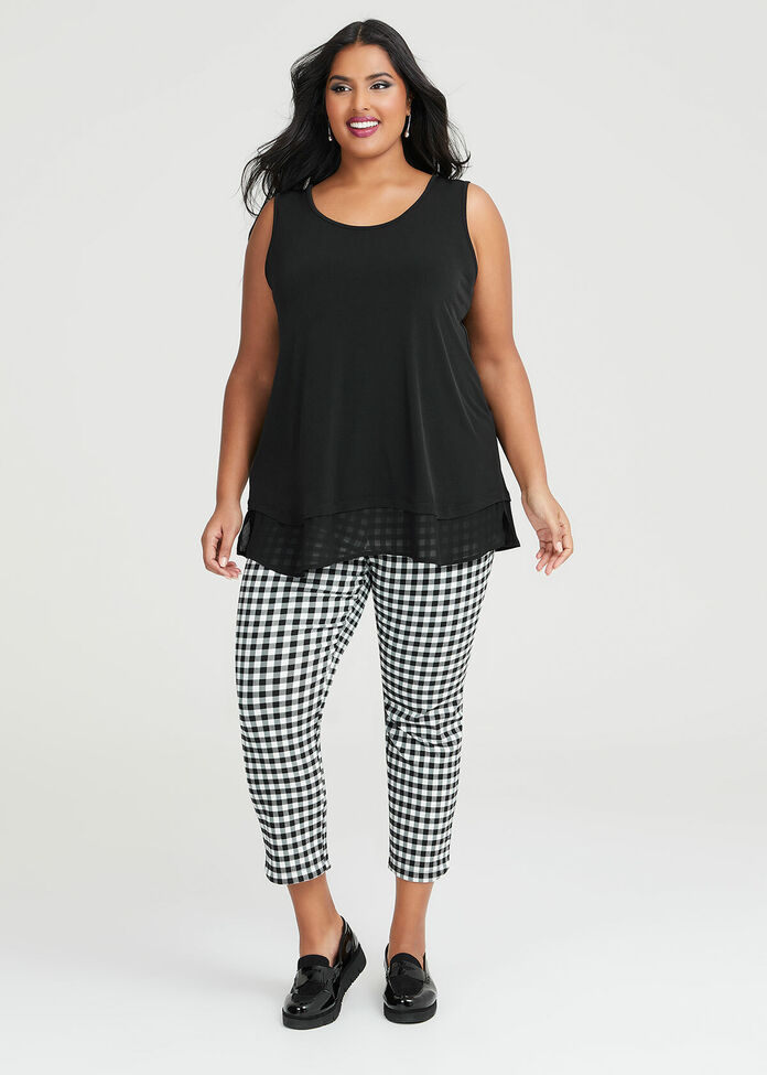 Shop Plus Size Natural Blue Check Pant, Blue | Taking Shape AU