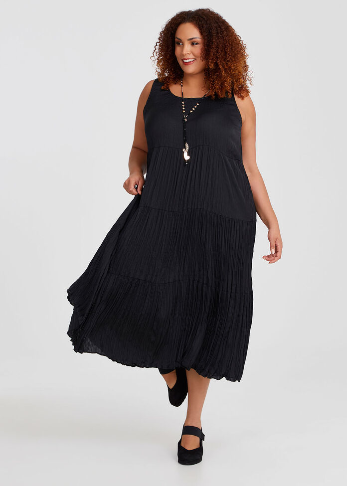 Shop Plus Size Pleated Enya Dress, Black | Taking Shape AU