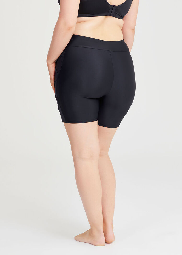 Shop Plus Size Criss Cross Mesh Swim Short, Black | Taking Shape AU