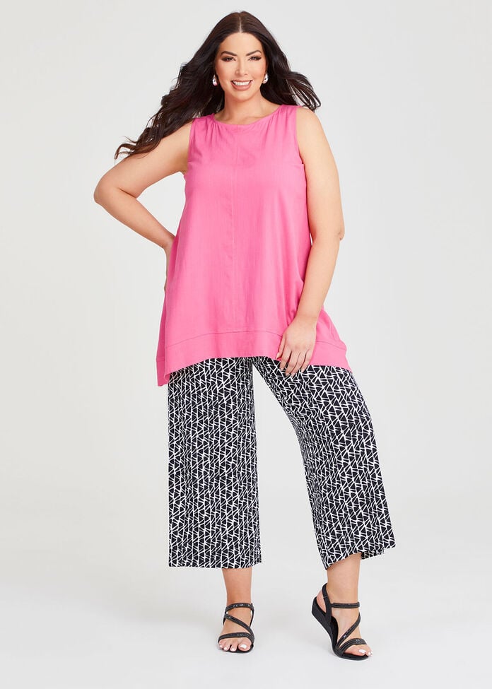 Shop Plus Size Natural Charelle Sleeveless Top, Red | Taking Shape NZ
