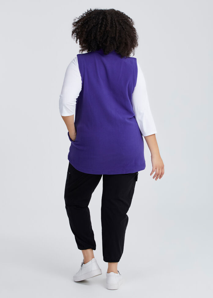 Plus Size Polar Fleece Vest in Violet Blue | Taking Shape AU
