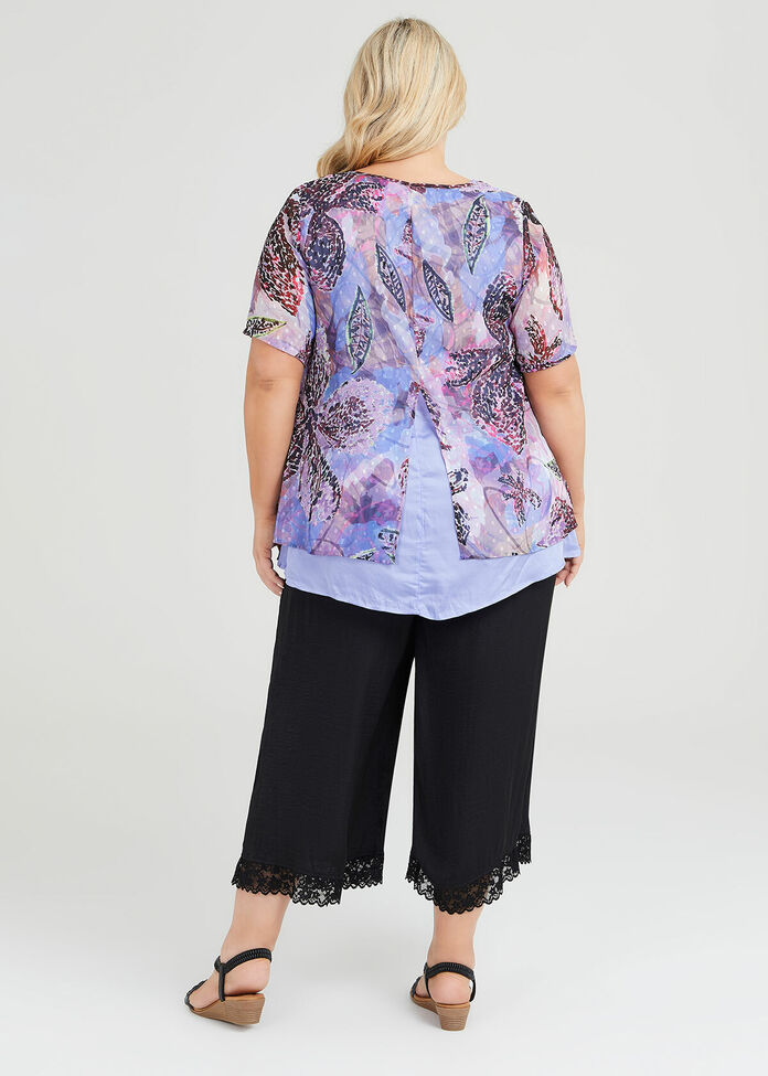 Shop Plus Size Spot Chiffon Luxe Layered Top, Multi | Taking Shape AU