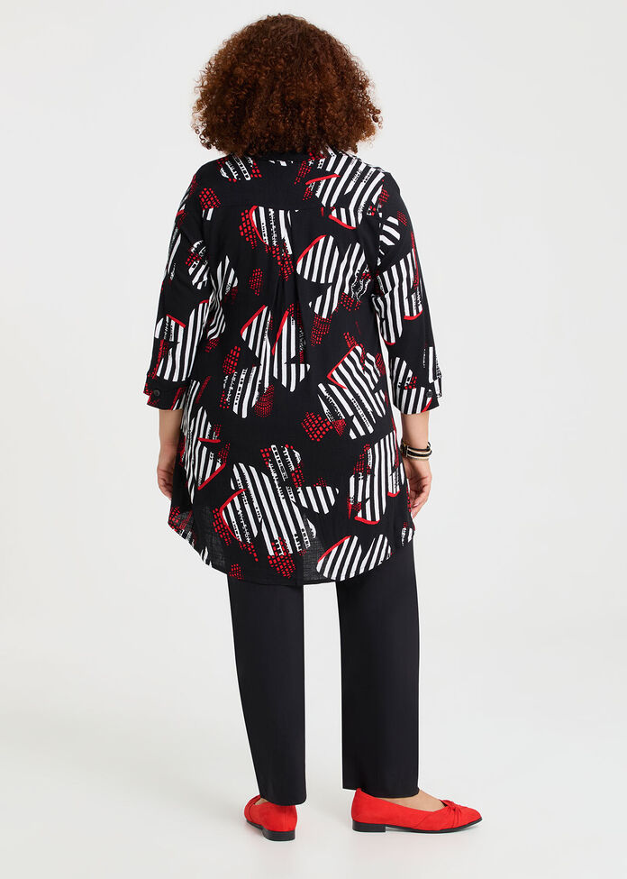 Shop Plus Size Stripe Floral Natural Shirt, Print | Taking Shape AU