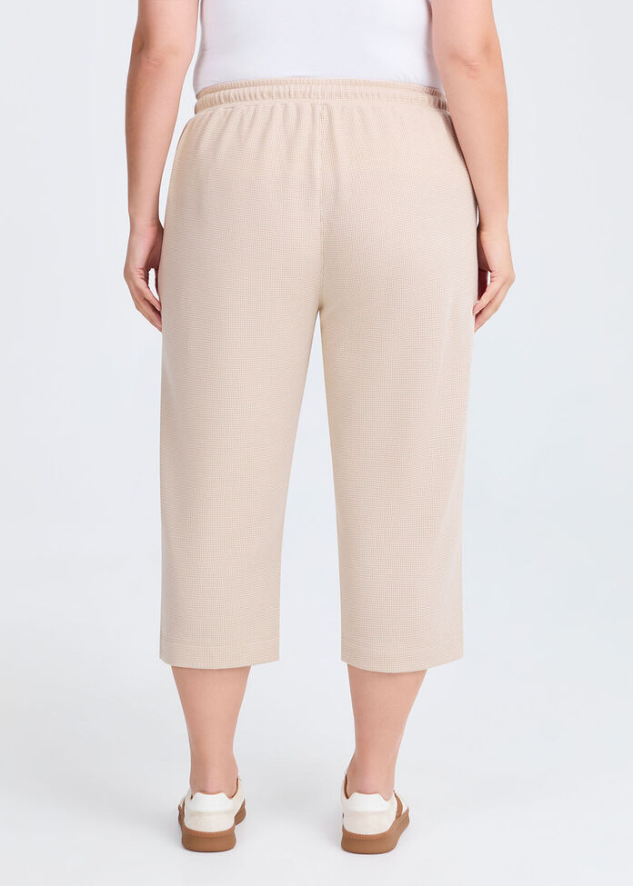 Shop Plus Size Waffle Pull On Crop Pant, Brown | Taking Shape AU