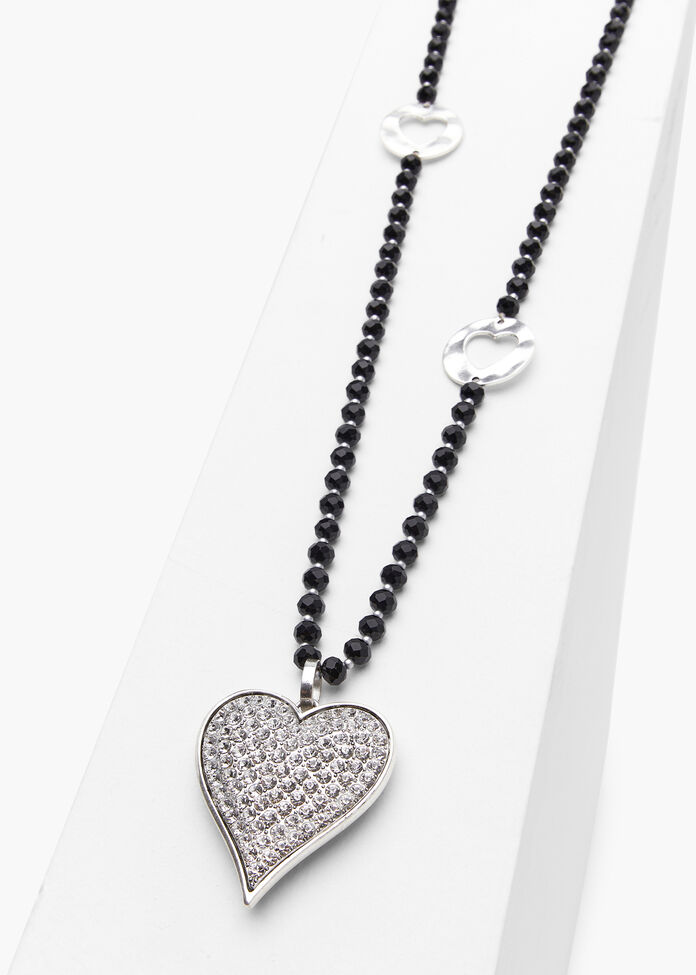 Shop Diamonte Heart Necklace in Multi | Accessories | Taking Shape AU