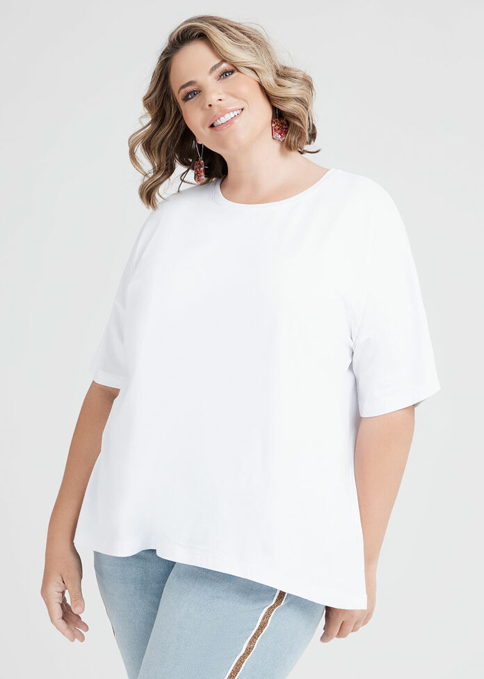 Shop Plus Size Organic Boyfriend Tee in Black | Taking Shape UK