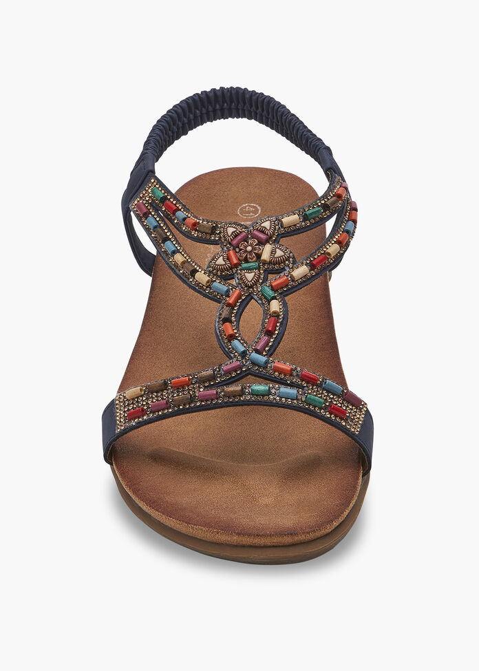 Shop Brown Multi Bead Sandal | Comfortable Shoes | Taking Shape AU