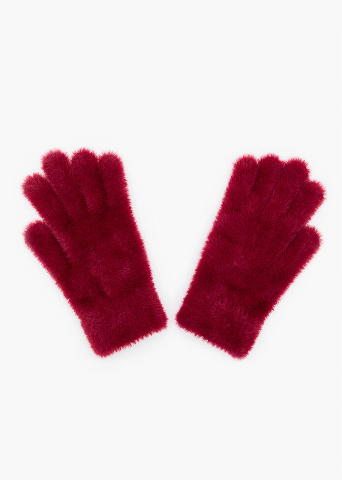 Shop Fuzzy Gloves in Red | Accessories | Taking Shape NZ