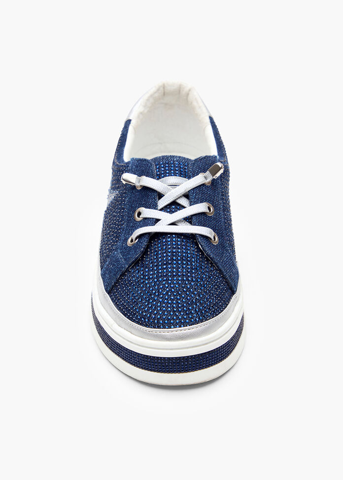 Bling Star Denim Sneaker | Silver Star | Taking Shape NZ