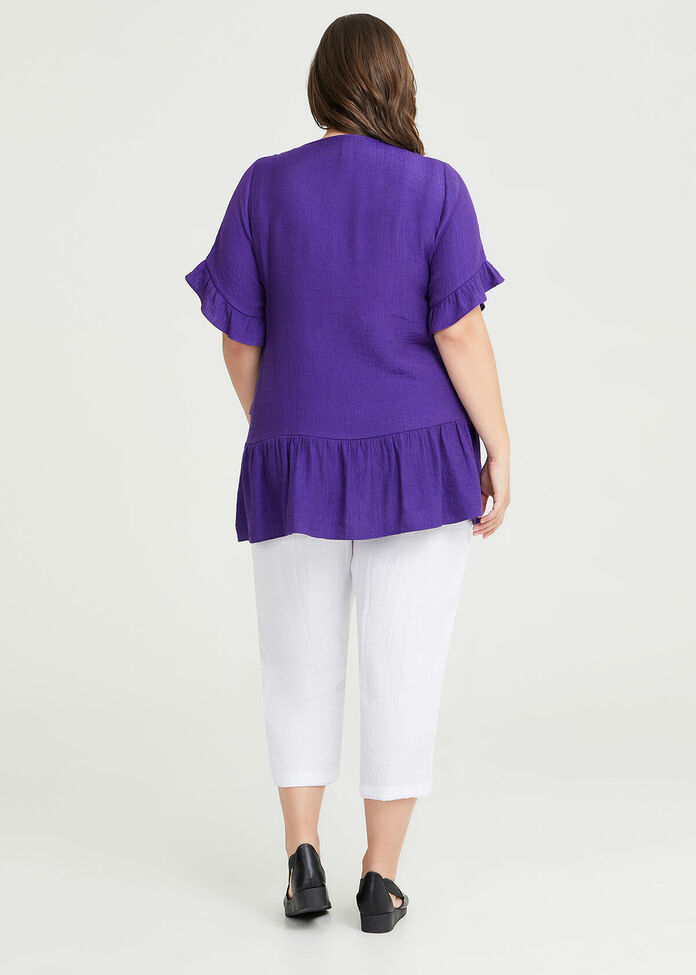 Shop Plus Size Lace Neck Natural Tunic, Purple | Taking Shape AU