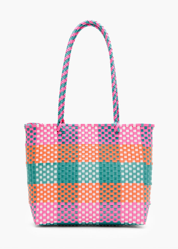 Basket Weave Tote Bag in Light Multicolour | Taking Shape AU