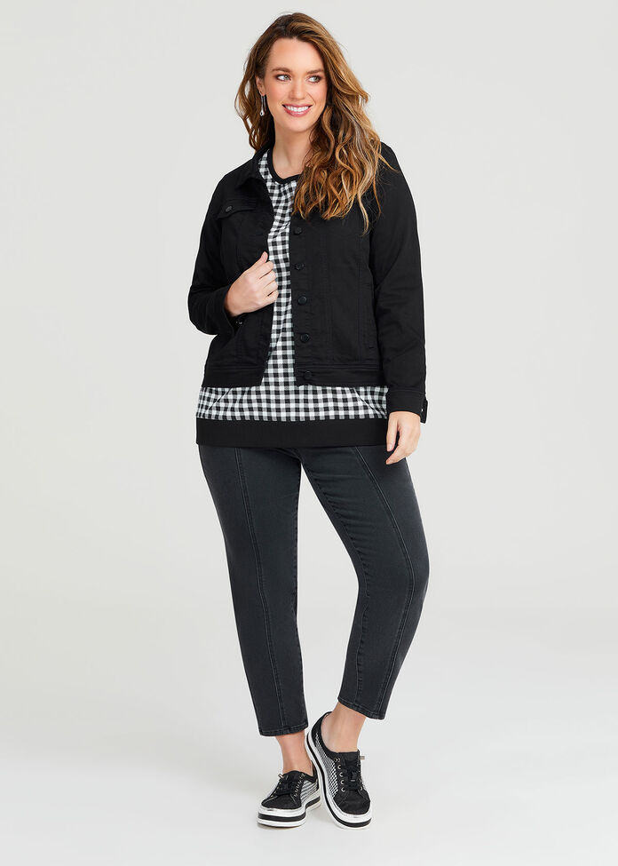 Shop Plus Size Front Seam Straight Leg Jean, Black | Taking Shape AU