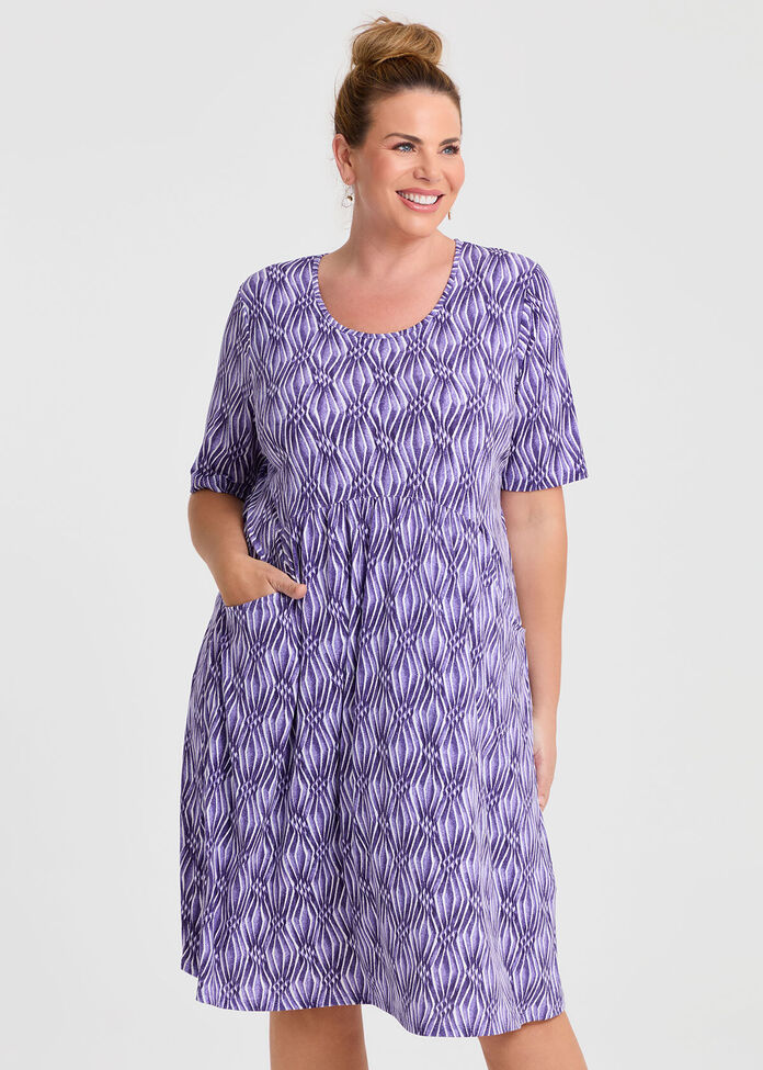 Shop Plus Size Violet Everyday Empire Dress, Print | Taking Shape AU