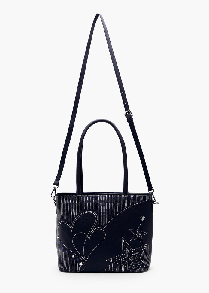 Shop Heart And Star Shoulder Bag in Navy | Accessories | Taking Shape AU