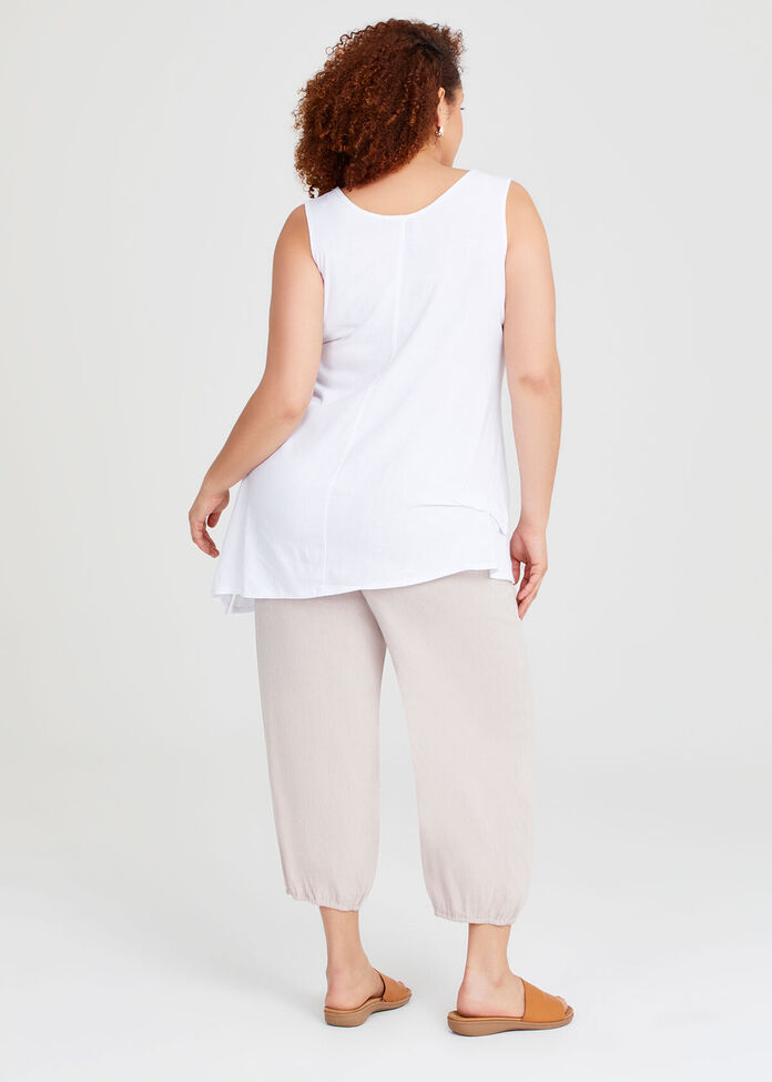 Shop Plus Size Side Tuck Natural Tank in White | Taking Shape AU