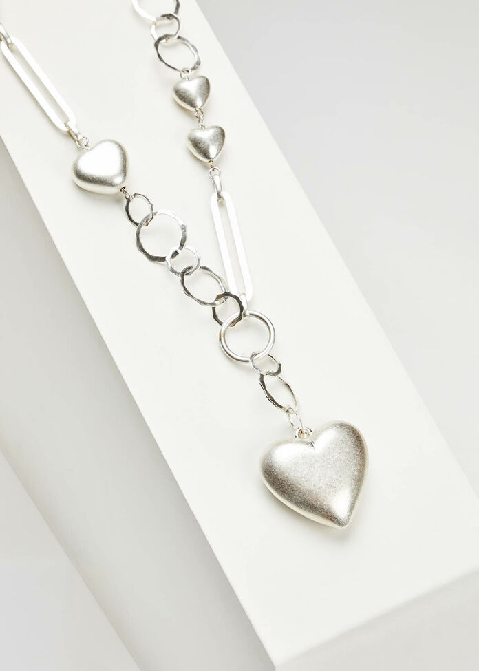 Shop Silver Heart Link Necklace in Silver | Accessories | Taking Shape AU