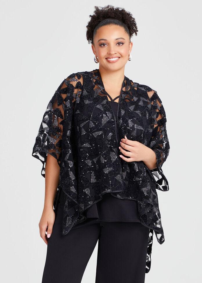 Shop Geo Dressy Cape in Black | Accessories | Taking Shape AU