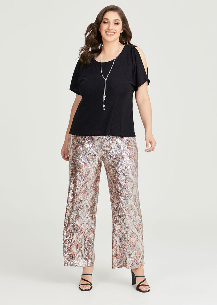 Shop Plus Size Geo Sequin Cocktail Pant in Multi | Taking Shape AU