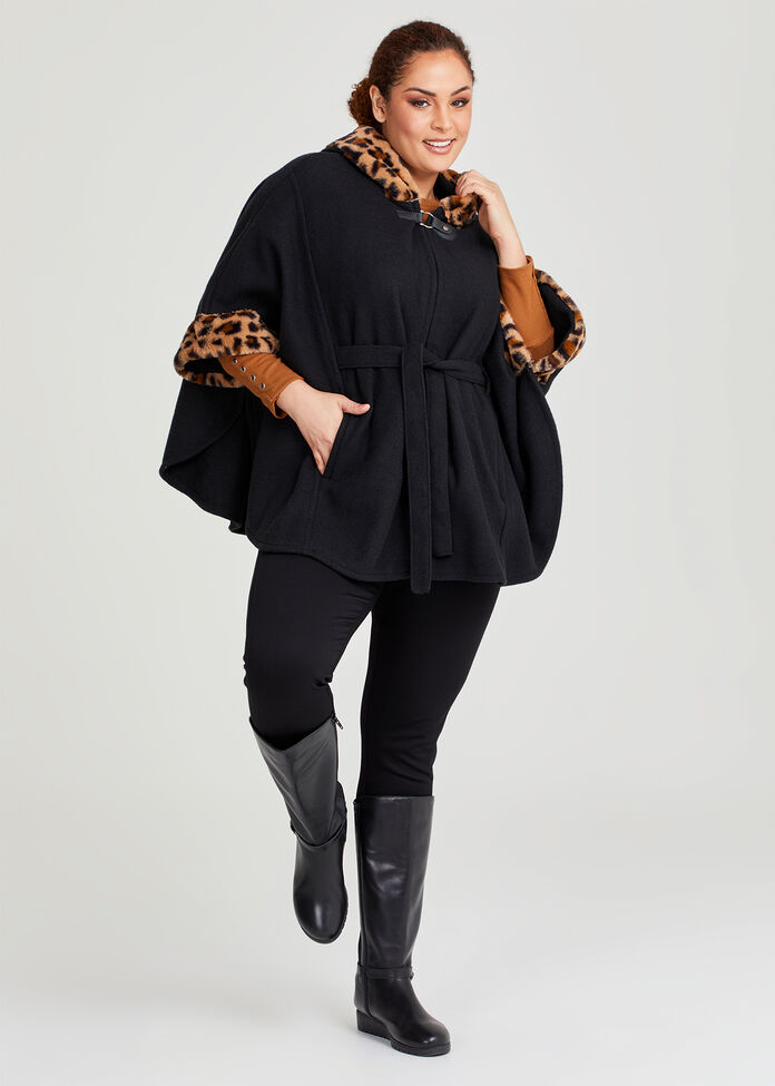 Shop Hooded Fur Cape in Multi | Accessories | Taking Shape AU